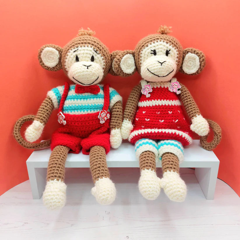 Wee Woolly Wonderfuls - Archie and Gracie The Monkeys – TheHandmadeElephant